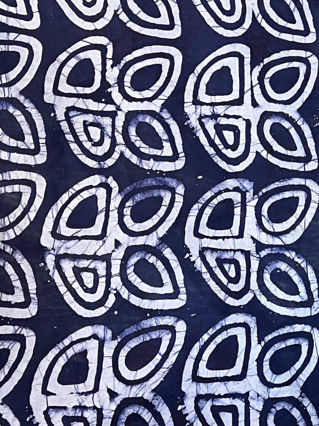 Nigerian Abstract Motif Quilt Mud Fabrics, African Adire Pattern Ethnic ...