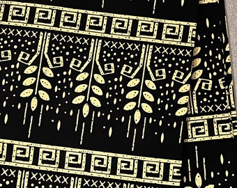 Black and White African Print Wheels Pattern, African Fabric, Polka ...