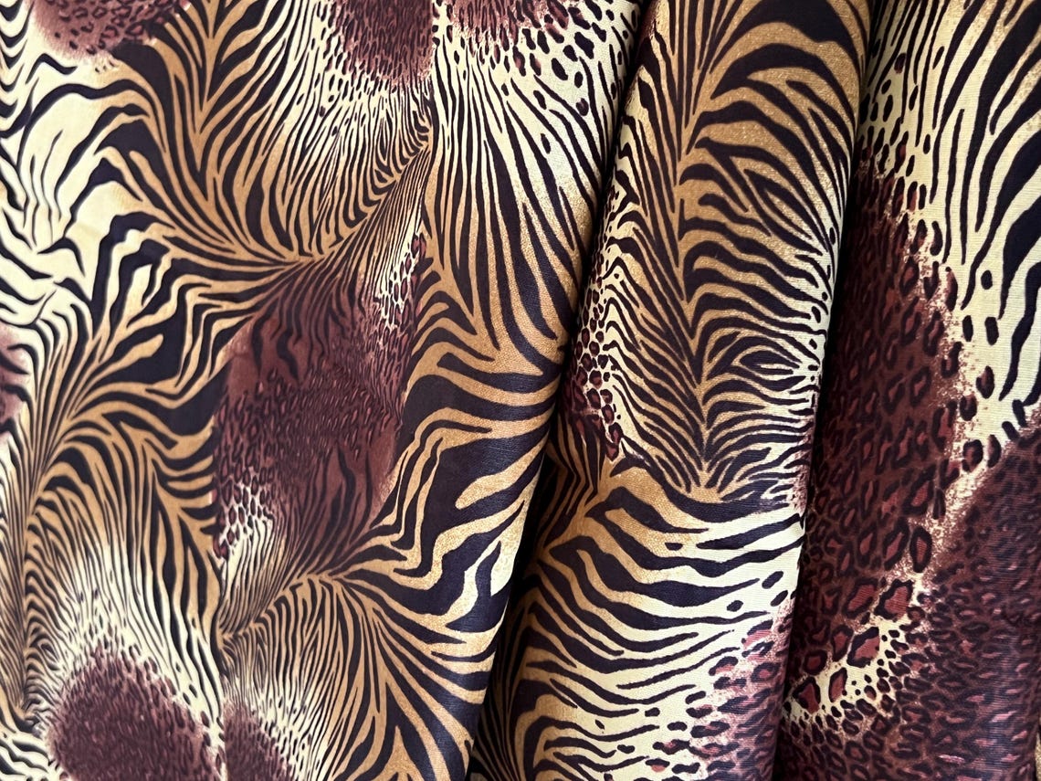 Brown Tiger Stripe African Wax Print Fabric - Ankara Cotton Fabric - Etsy