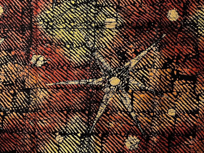 Nigerian Adire Fabric Indigo Tie and Dye Fabric Yellow - Etsy