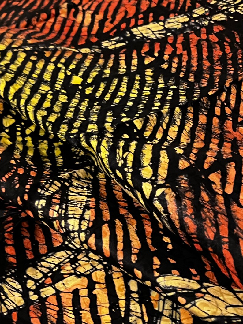 Nigerian Adire Fabric Indigo Tie and Dye Fabric Yellow - Etsy