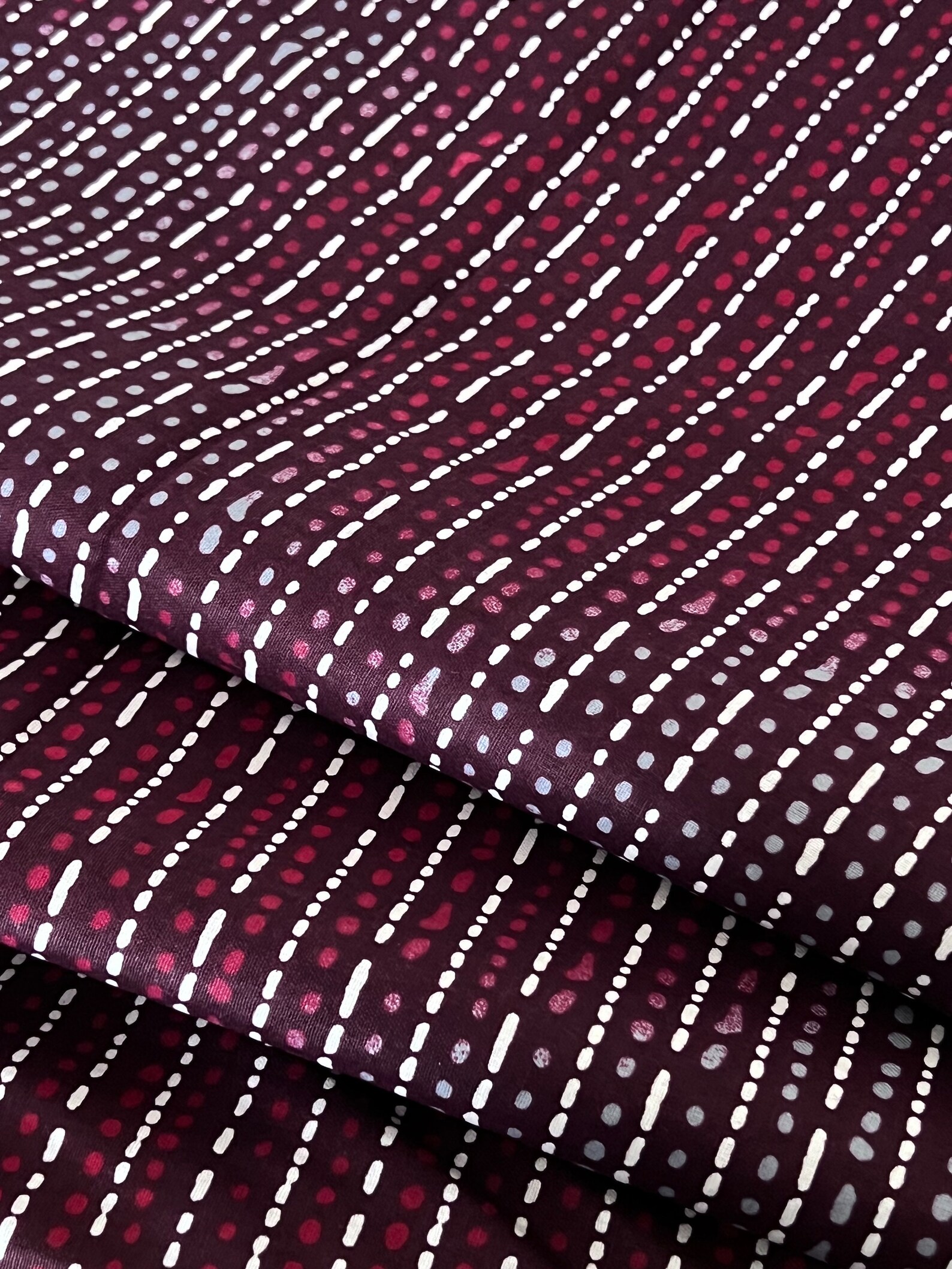 Deep Purple African Print Fabric: Striped Cotton Ankara Wax, Sold by ...