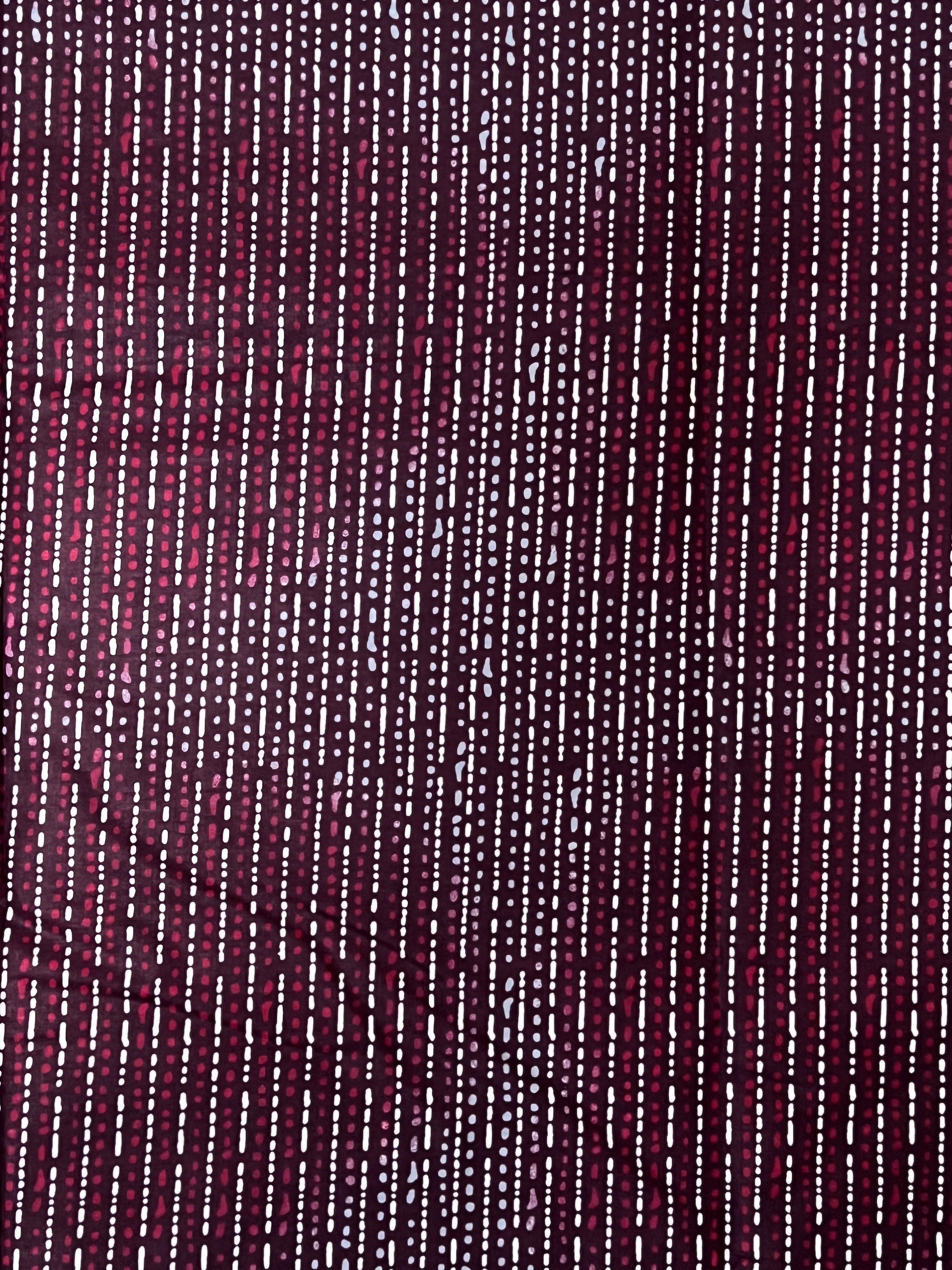 Deep Purple African Print Fabric: Striped Cotton Ankara Wax, Sold by ...