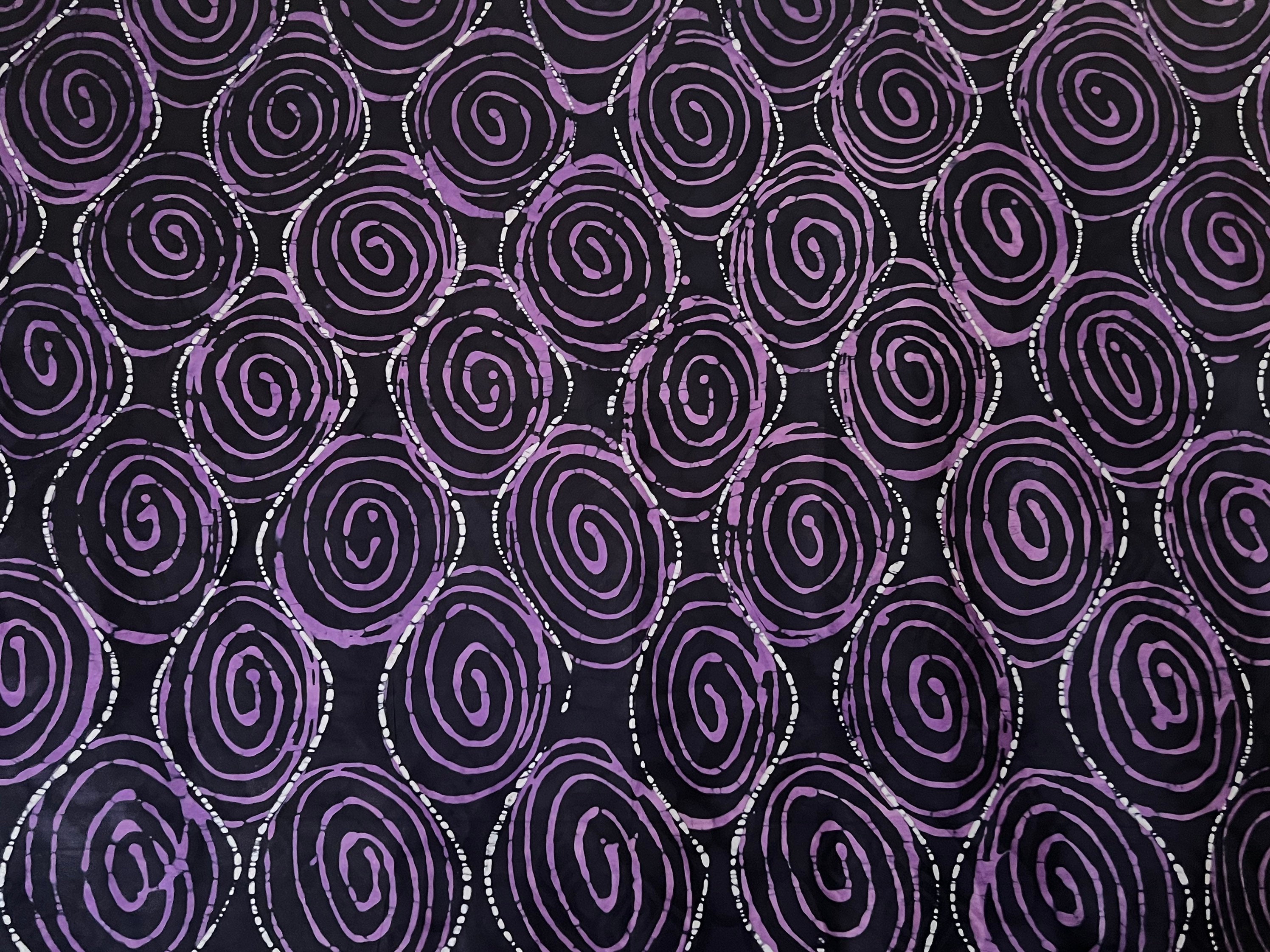 Nigerian Traditional Abstract Adire Fabric Purple and Black - Etsy UK