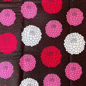 Red and Pink Floral Pattern African Print Fabric, Rich Cotton Fabric ...
