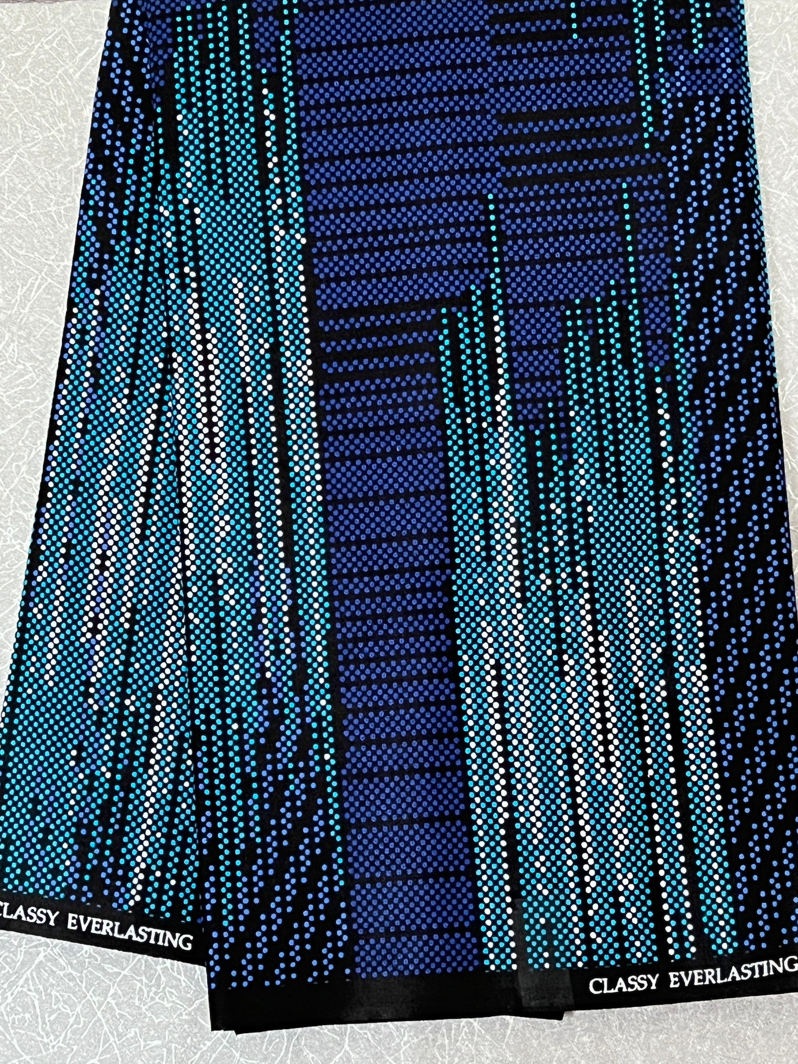 Azure Blue and Cyan Matrix Pattern African Print Fabricrich - Etsy UK