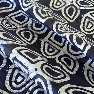 Nigerian Abstract Motif Quilt Mud Fabrics, African Adire Pattern Ethnic ...