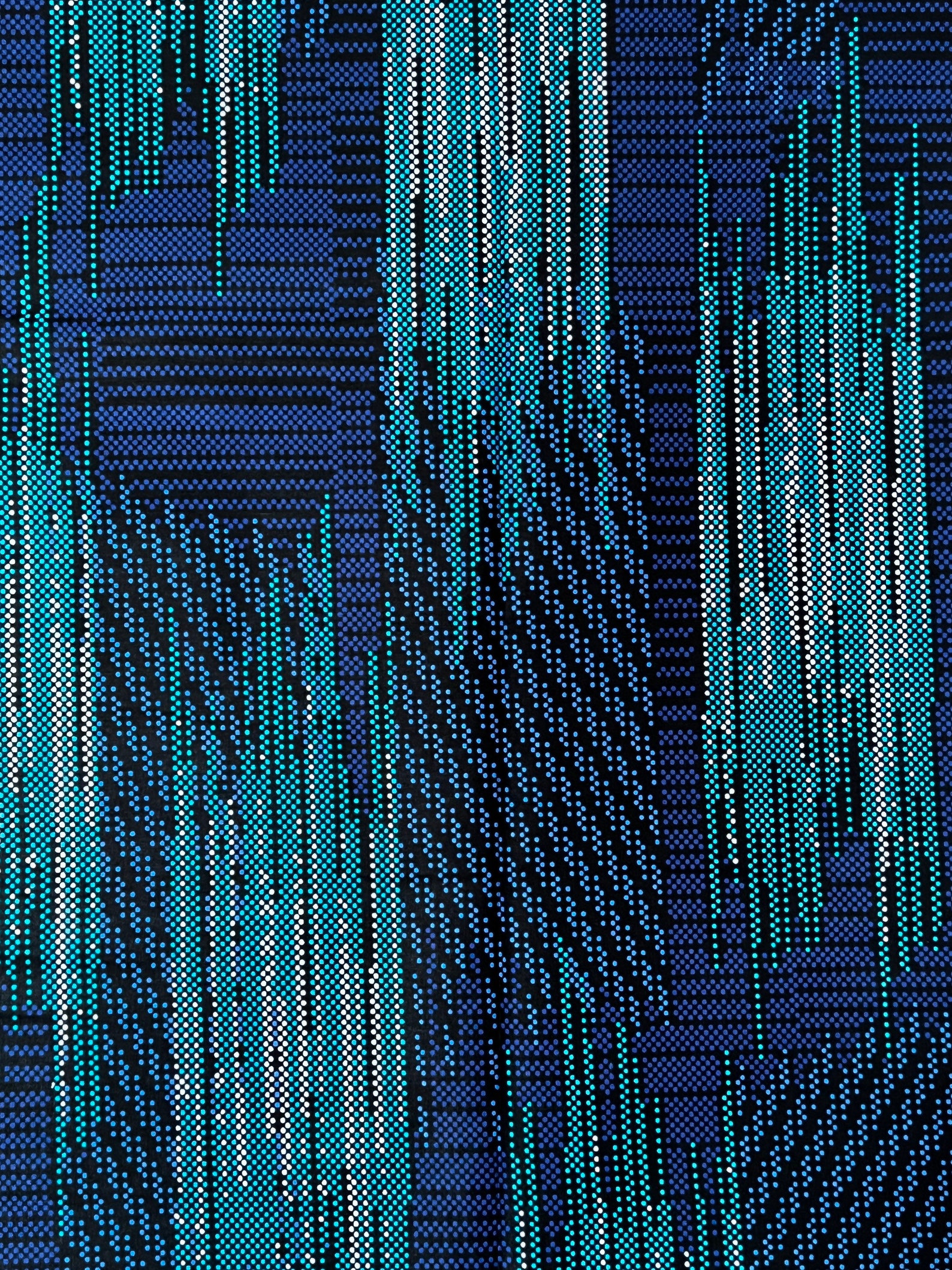 Azure Blue and Cyan Matrix Pattern African Print Fabricrich - Etsy UK