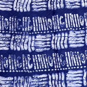 Nigerian Adire Batik, Handmade Batik Blue and White Traditional Pattern ...