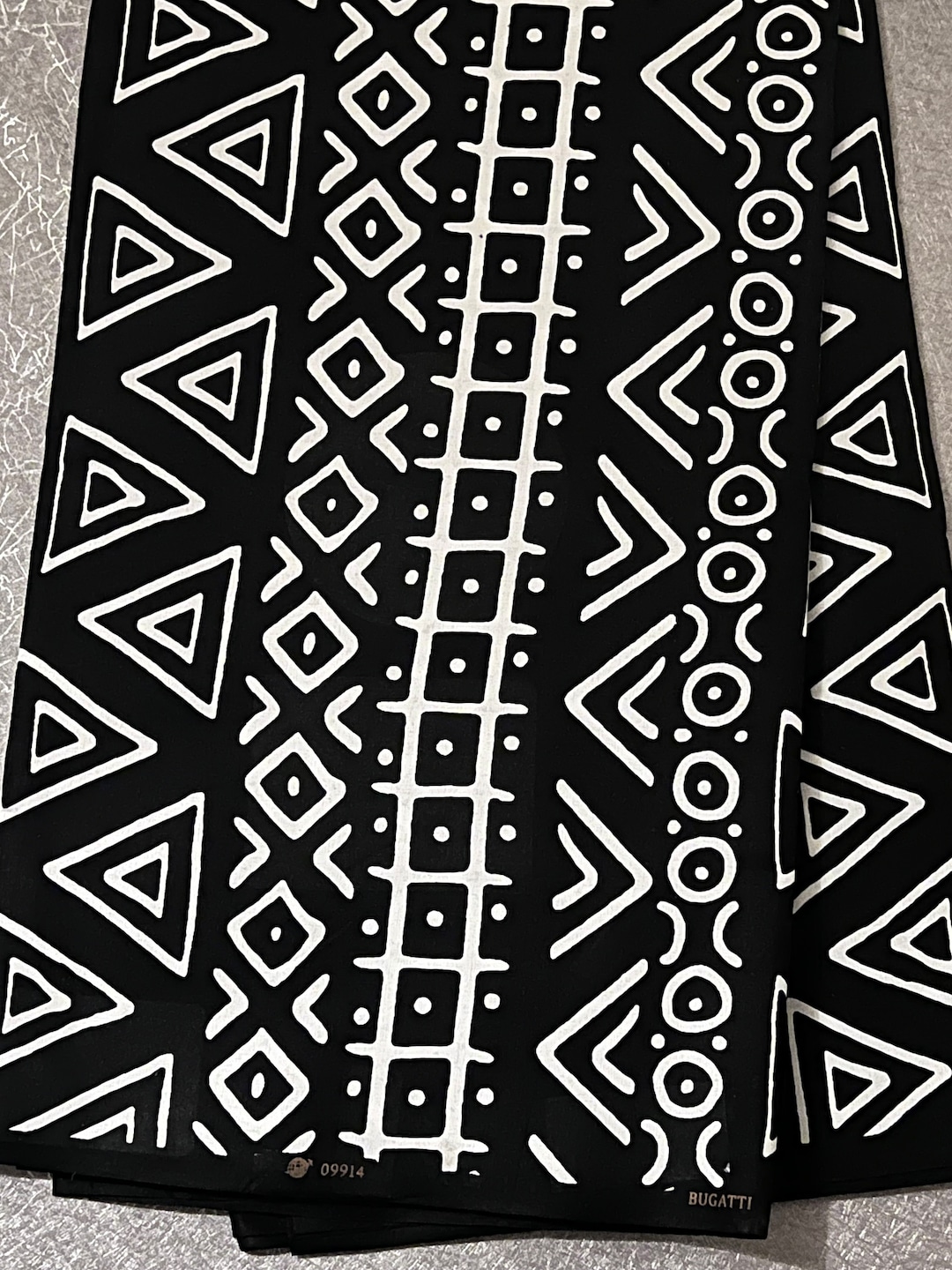 African Material Geometric Quilt Fabric, Black and White Ankara ...