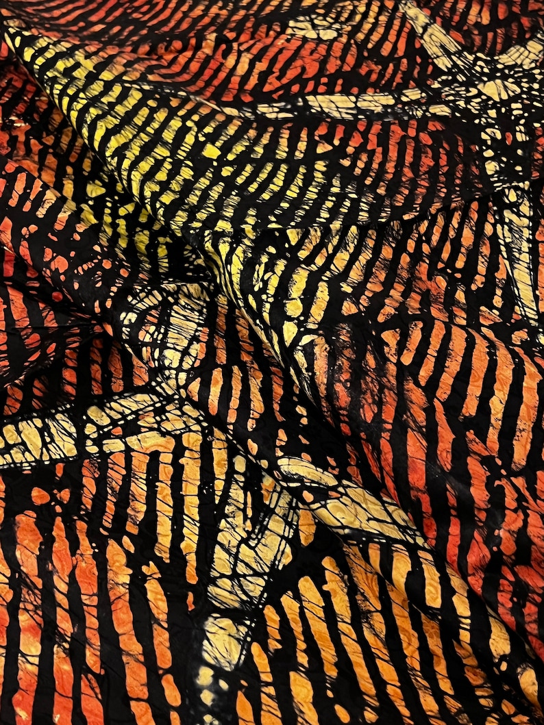 Nigerian Adire Fabric Indigo Tie and Dye Fabric Yellow - Etsy