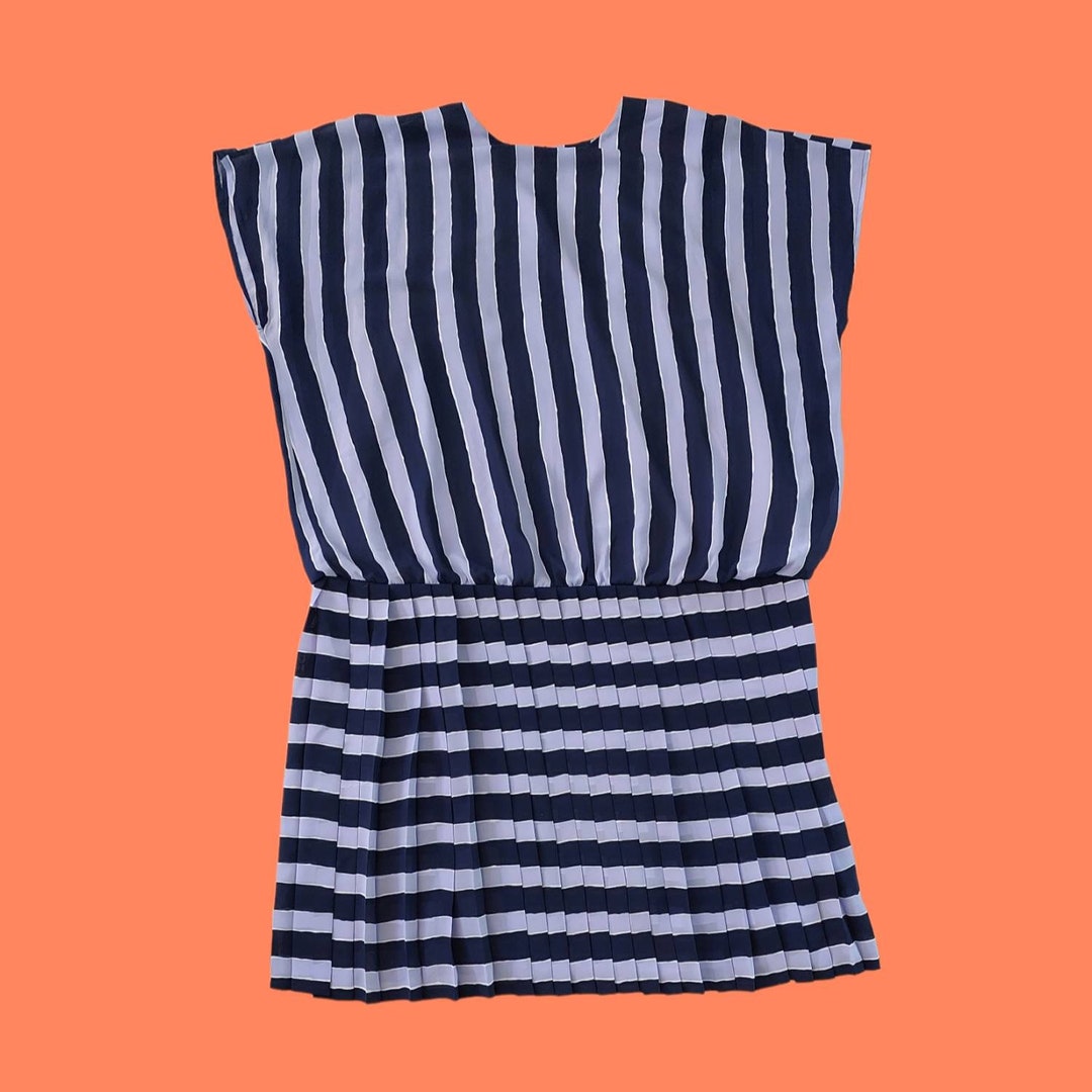 This Vintage Stripy 80s Frock is the Perfect Dress for a - Etsy