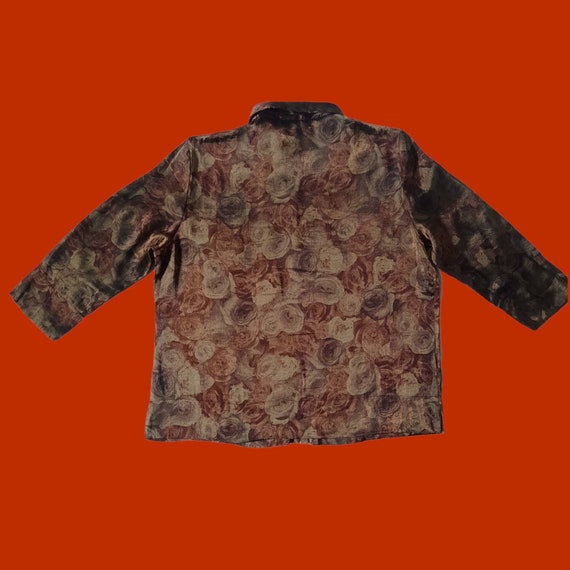 Incredible 90s goth iridescent satin shirt with allov… - Gem