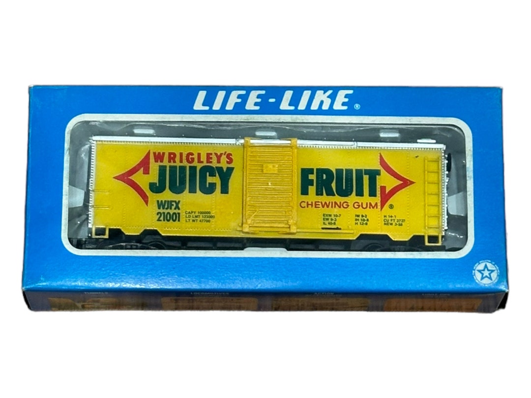Life-like HO Scale Wrigley's Juicy Fruit Chewing Gum Train Car 21001 - Etsy