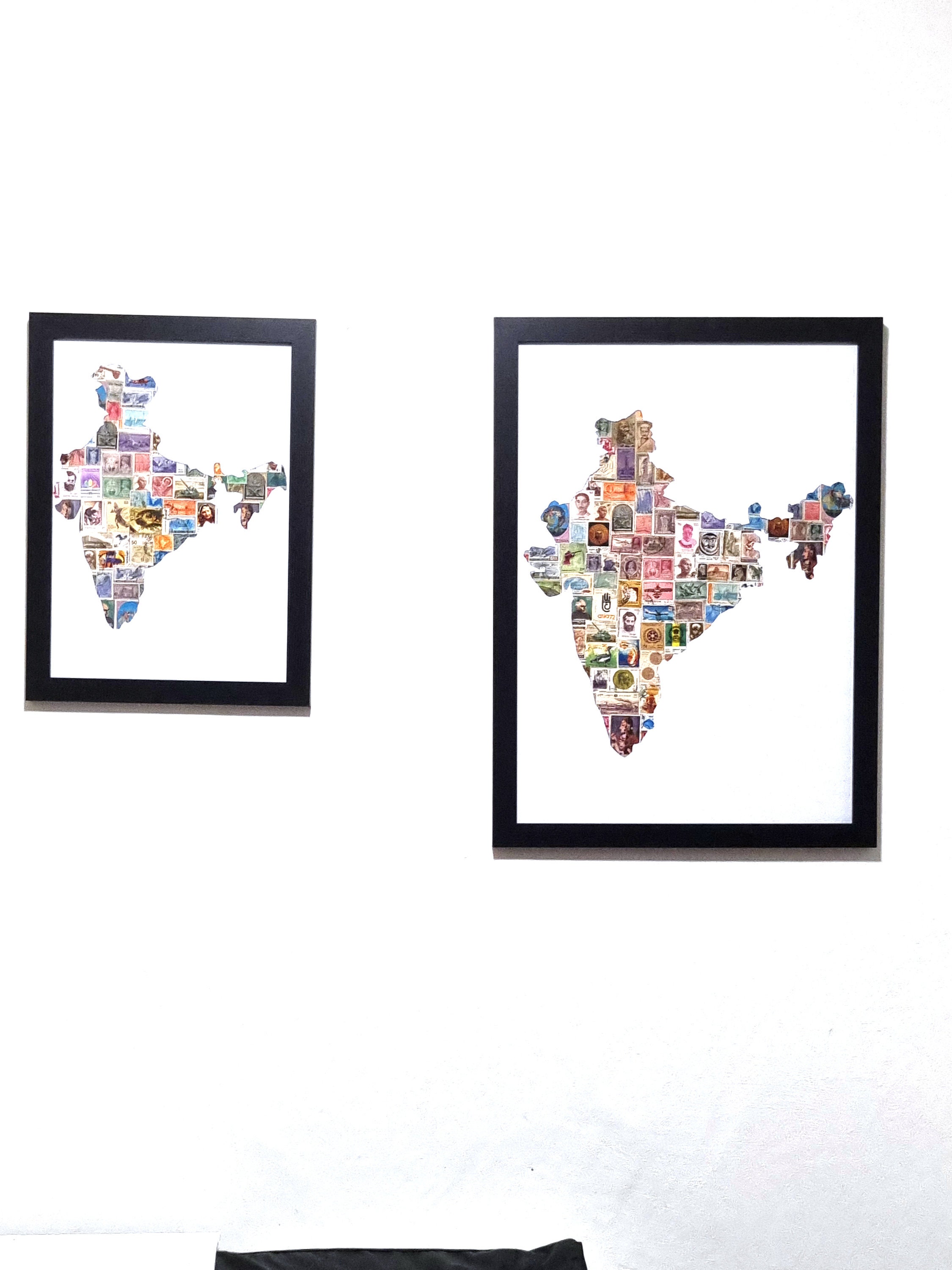 India Postage Stamp Collage Art - Etsy
