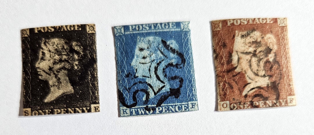 GB 1840 Penny Black Original Stamps - Etsy UK