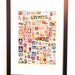 India Postage Stamp Collage Art - Etsy
