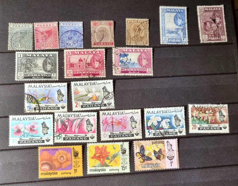Vintage Malay State Stamps - Etsy