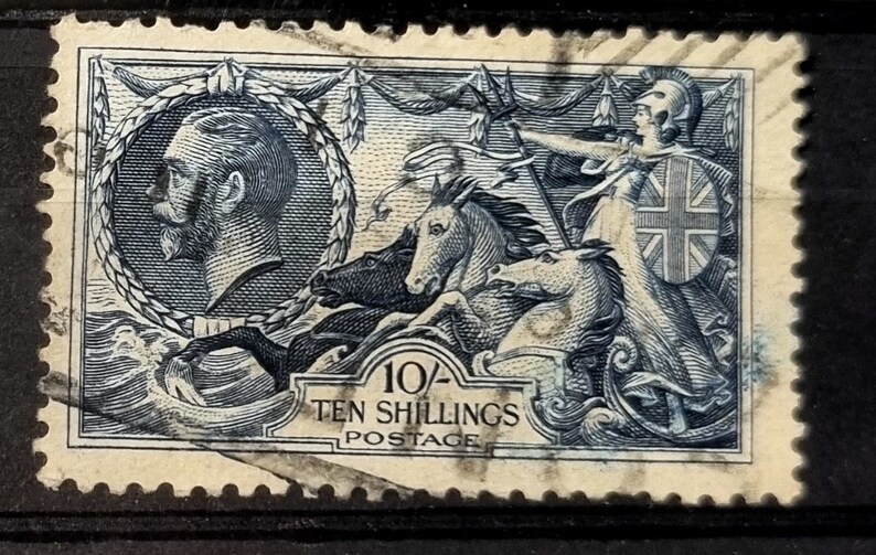 King George V Vintage Stamps Set of Seahorses Great Britain - Etsy