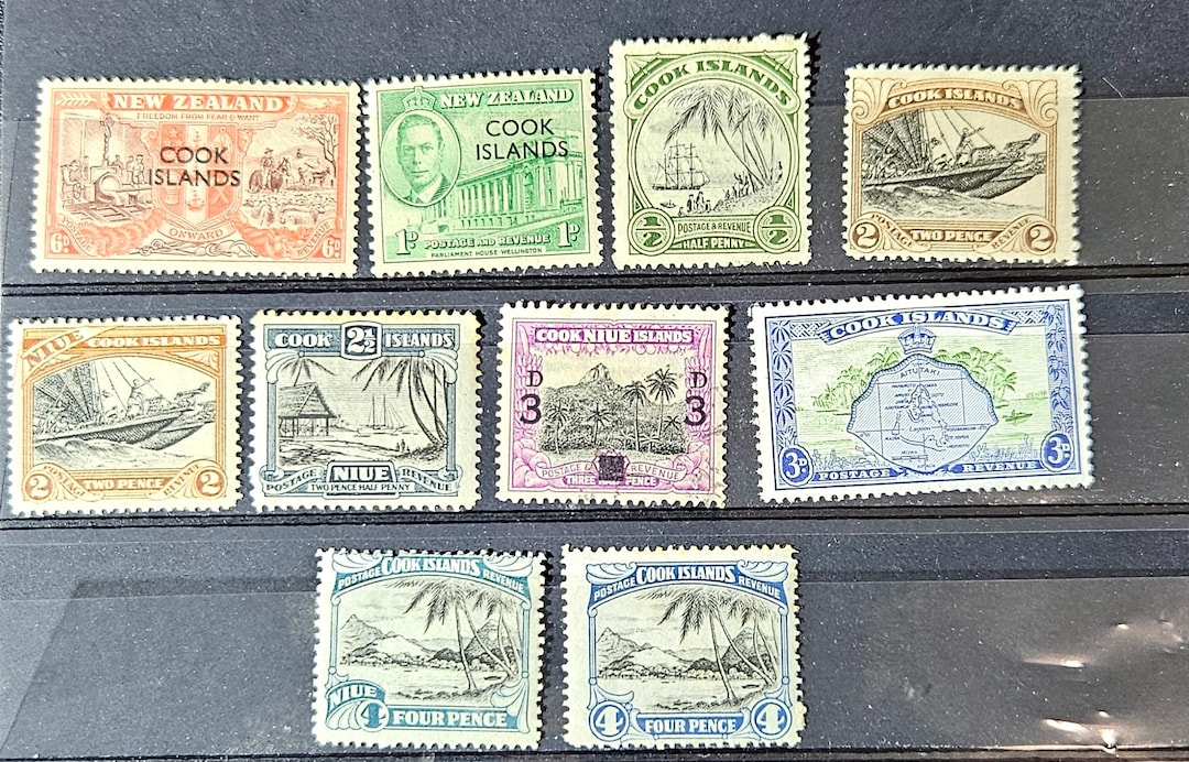 British Commonwealth Vintage Cook Islands and Niue Stamps - Etsy