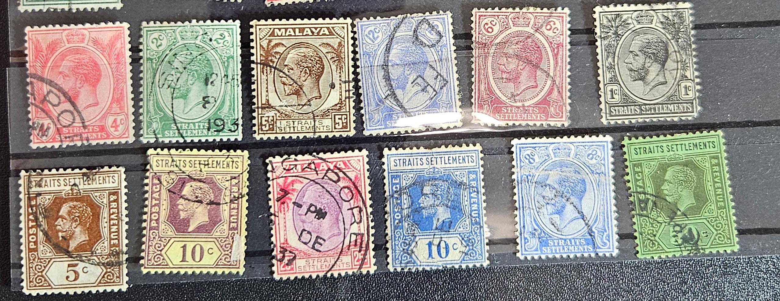 Straits Settlements Vintage Stamps Inc QV - Etsy