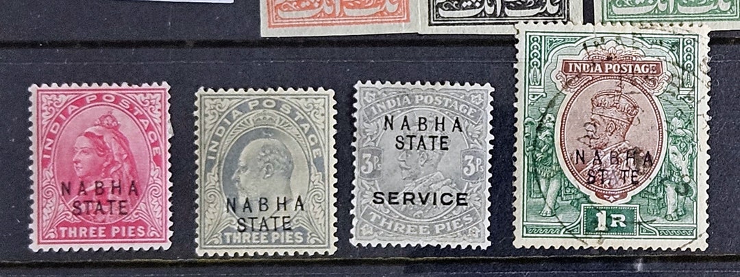 India Feudatory States Nabha Gwalior Patiala Sirmoor Idar Stamps - Etsy