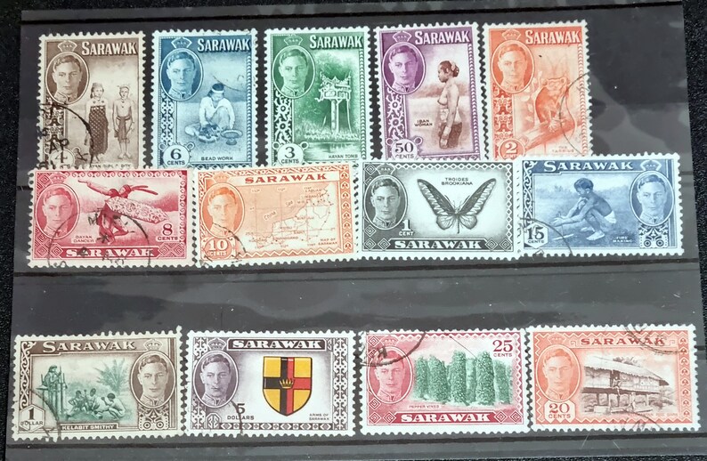 Vintage Sarawak Stamps - Etsy