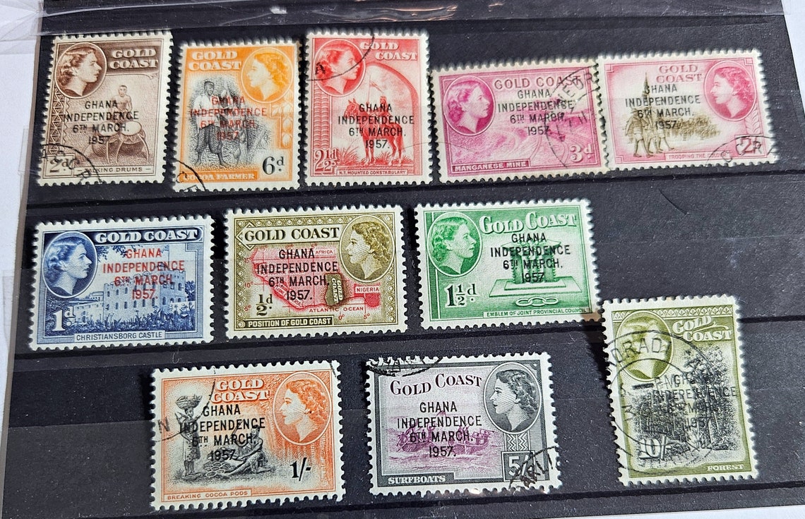 British Commonwealth Vintage Gold Coast Stamps - Etsy