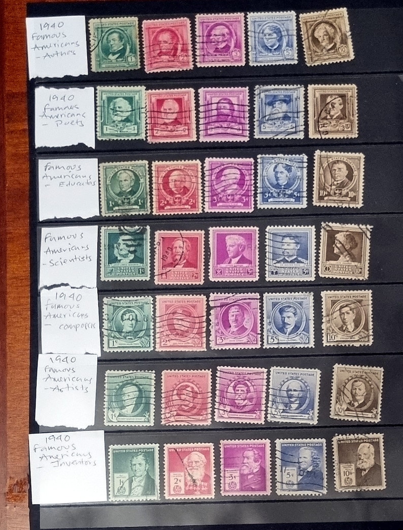 Vintage USA Stamps 1860 Plus - Etsy