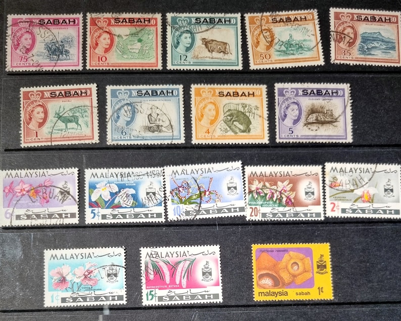 Vintage North Borneo and Sabah Stamps - Etsy