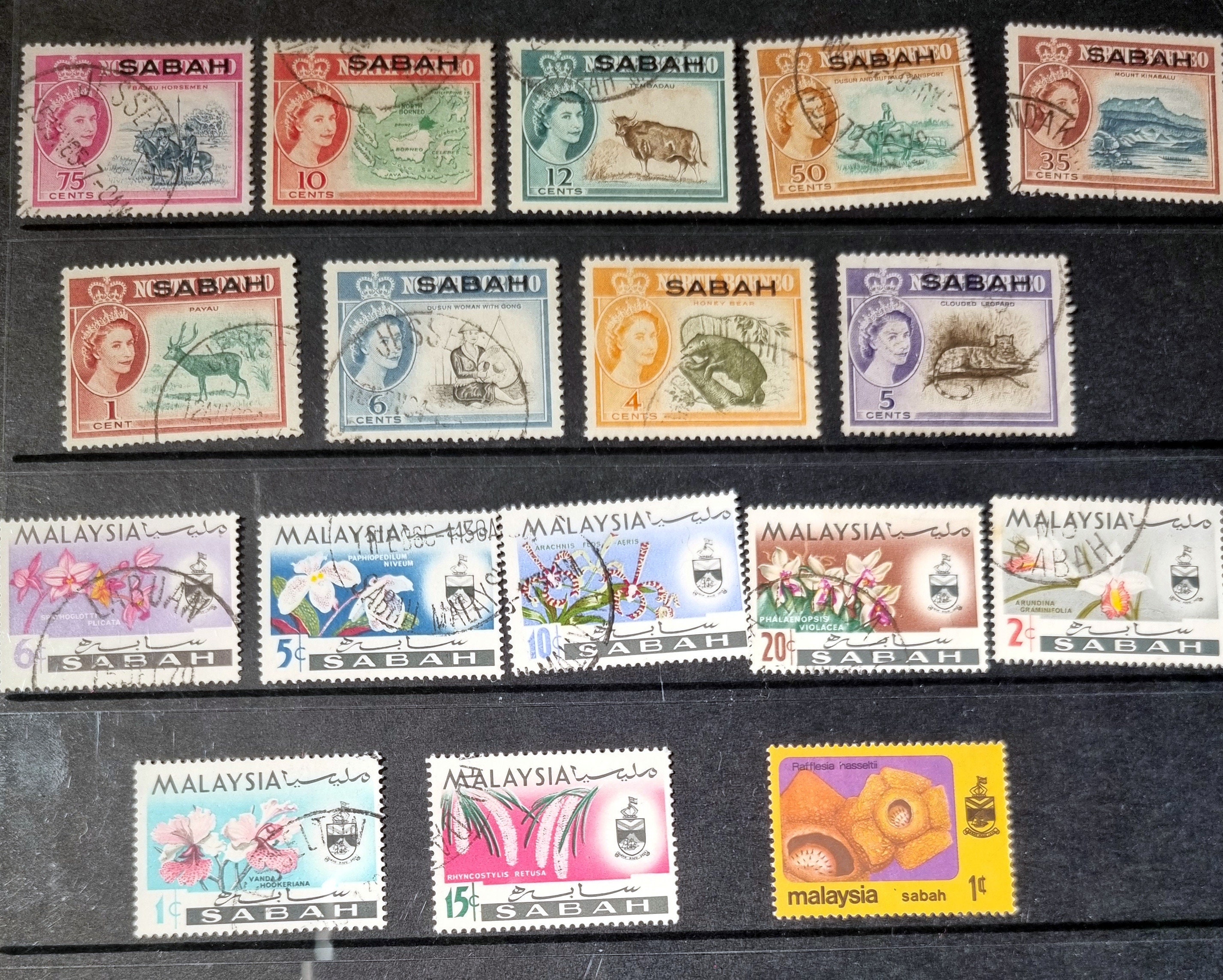 Vintage North Borneo and Sabah Stamps - Etsy