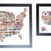 Vintage USA Stamp Collage Art - Etsy