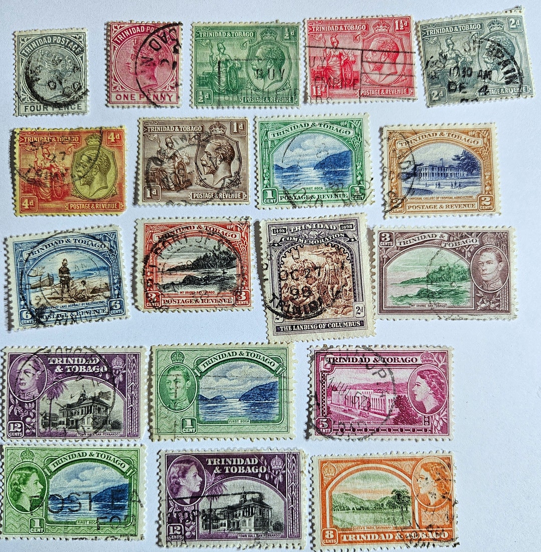 British Commonwealth Vintage Trinidad and Tobago Stamps - Etsy