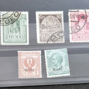 Vintage Italy Stamps Inc Rodi - Etsy