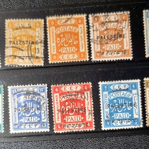 Vintage Palestine Stamps 1918-1921 - Etsy