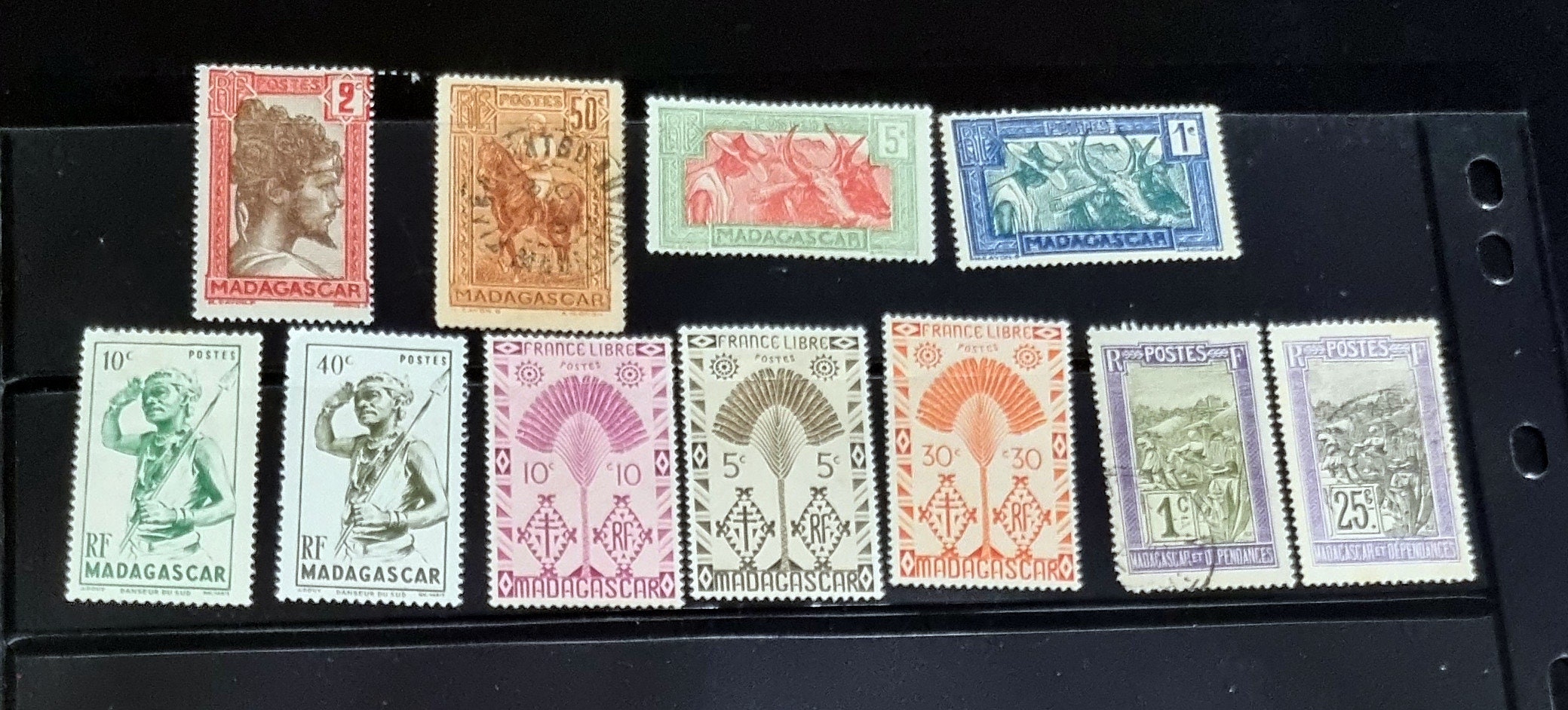 Vintage French Colonies Stamps Set 1 - Etsy