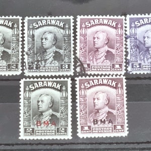 Vintage Sarawak Stamps - Etsy