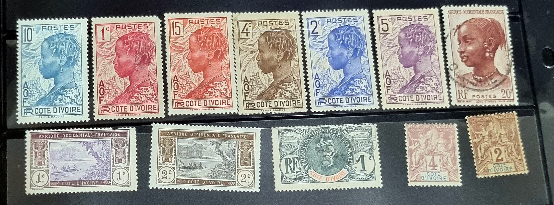 Vintage French Colonies Stamps Set 1 - Etsy