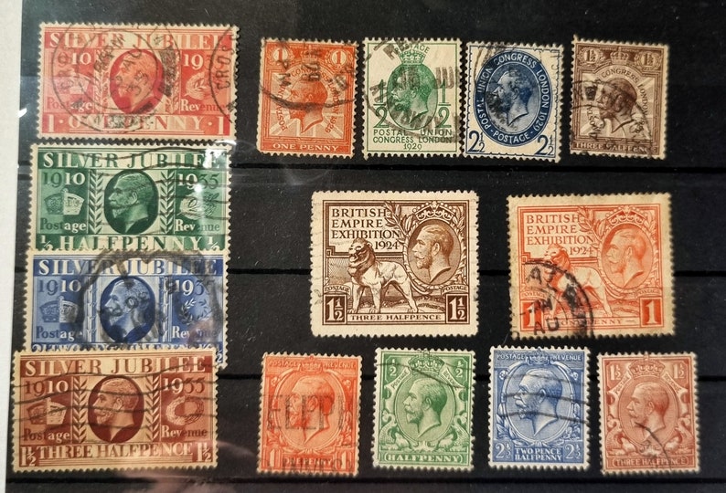 Vintage GB King George V Stamp Collections - Etsy
