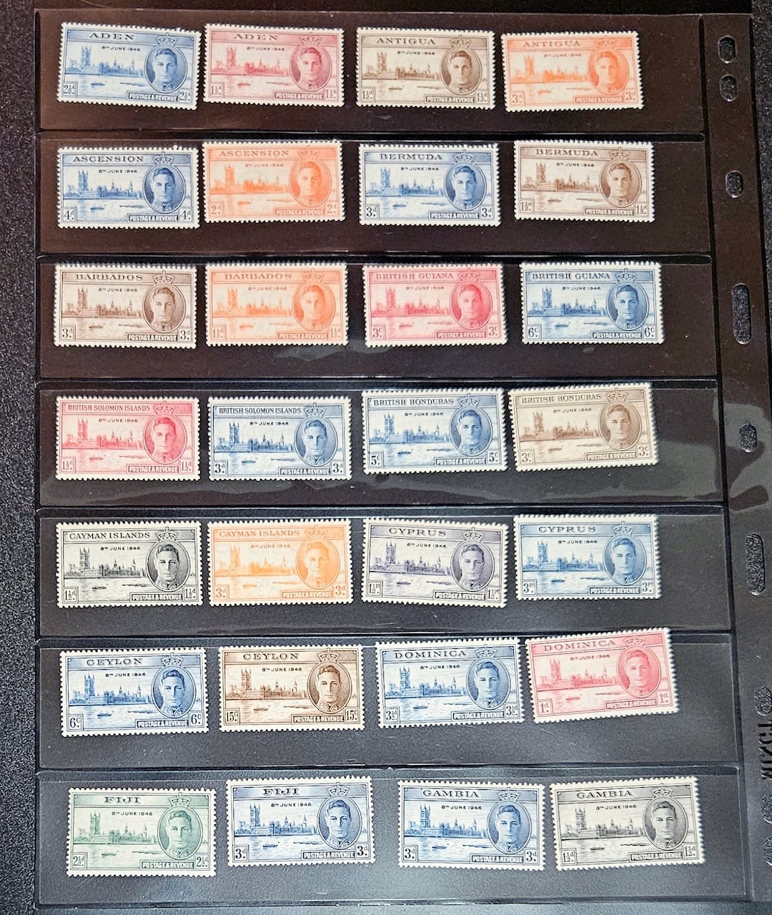 1946 King George VI Victory Omnibus Stamps 80 - Etsy