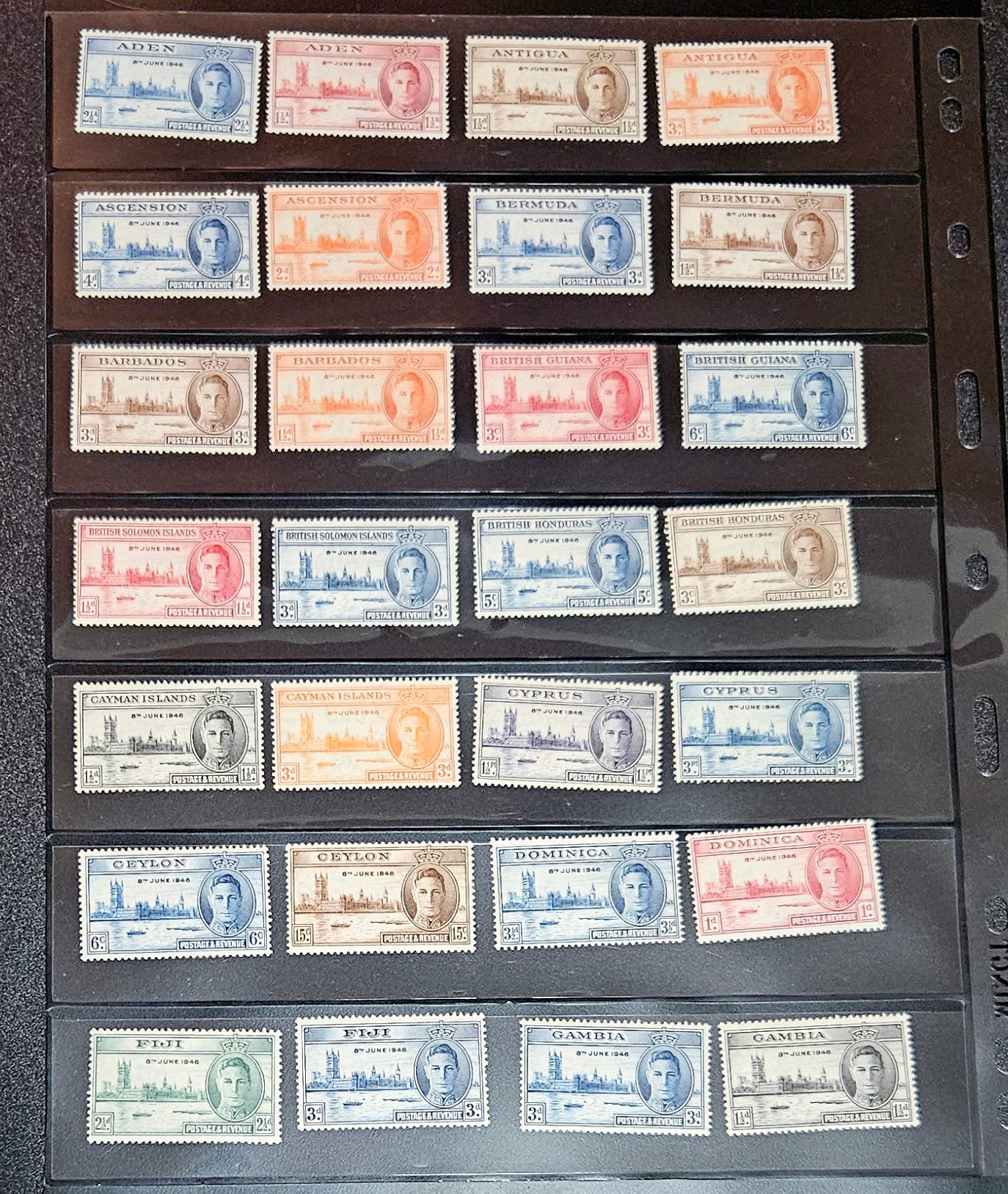 1946 King George VI Victory Omnibus Stamps 80 - Etsy