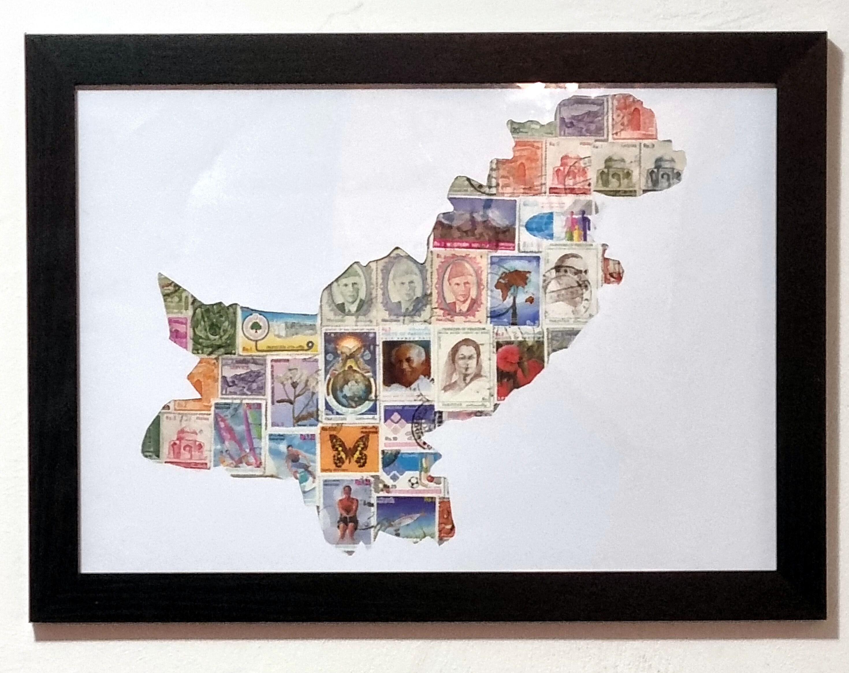 Pakistan Postage Stamp Collage Art - Etsy