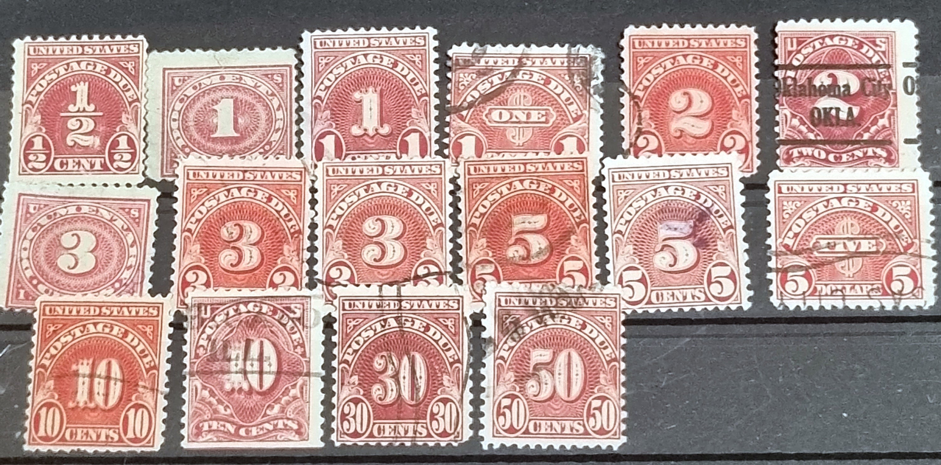 Vintage US Postage Due Stamps - Etsy