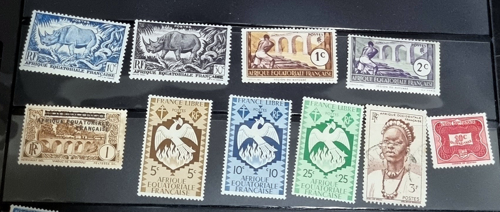 Vintage French Colonies Stamps Set 1 - Etsy