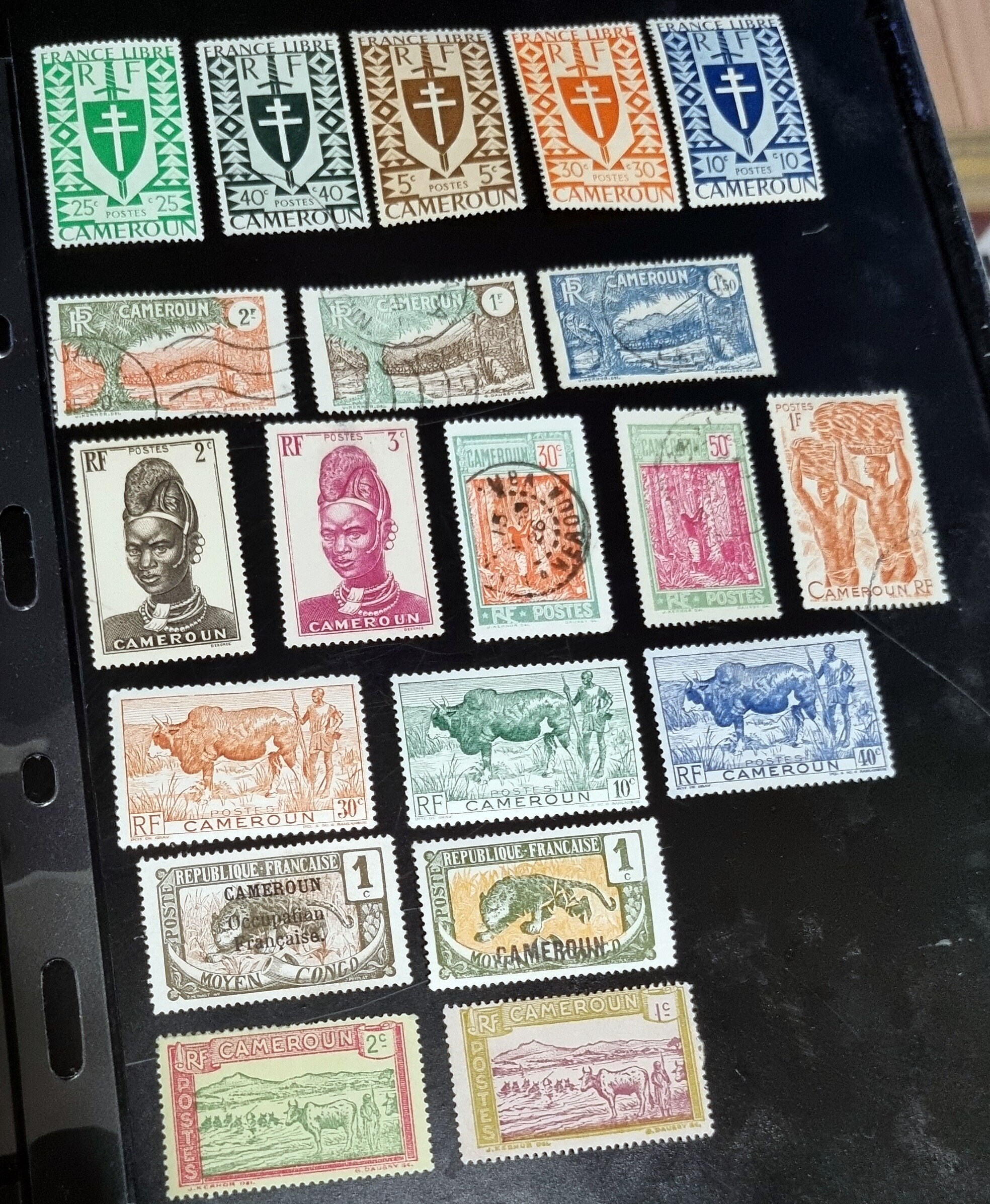 Vintage French Colonies Stamps Set 1 - Etsy