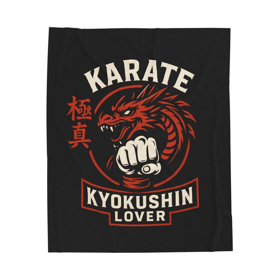 Karate Kyokushin Dragon Fist Velveteen Plush Blanket | Martial Arts ...