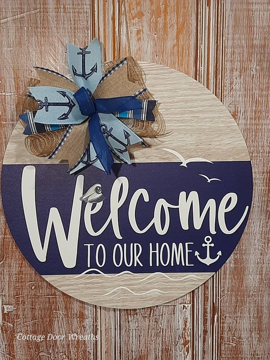 Nautical Door Hanger Wreath for Front Door,coastal Door Hanger Wreath ...
