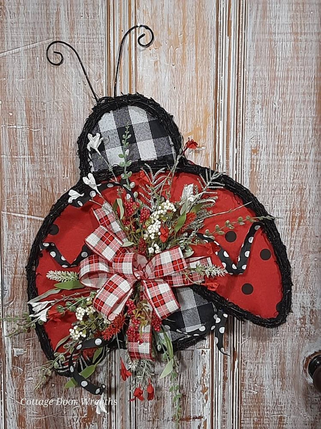 Charming Ladybug Door Hanger for Front Door,ladybug Wall Decor,ladybug ...