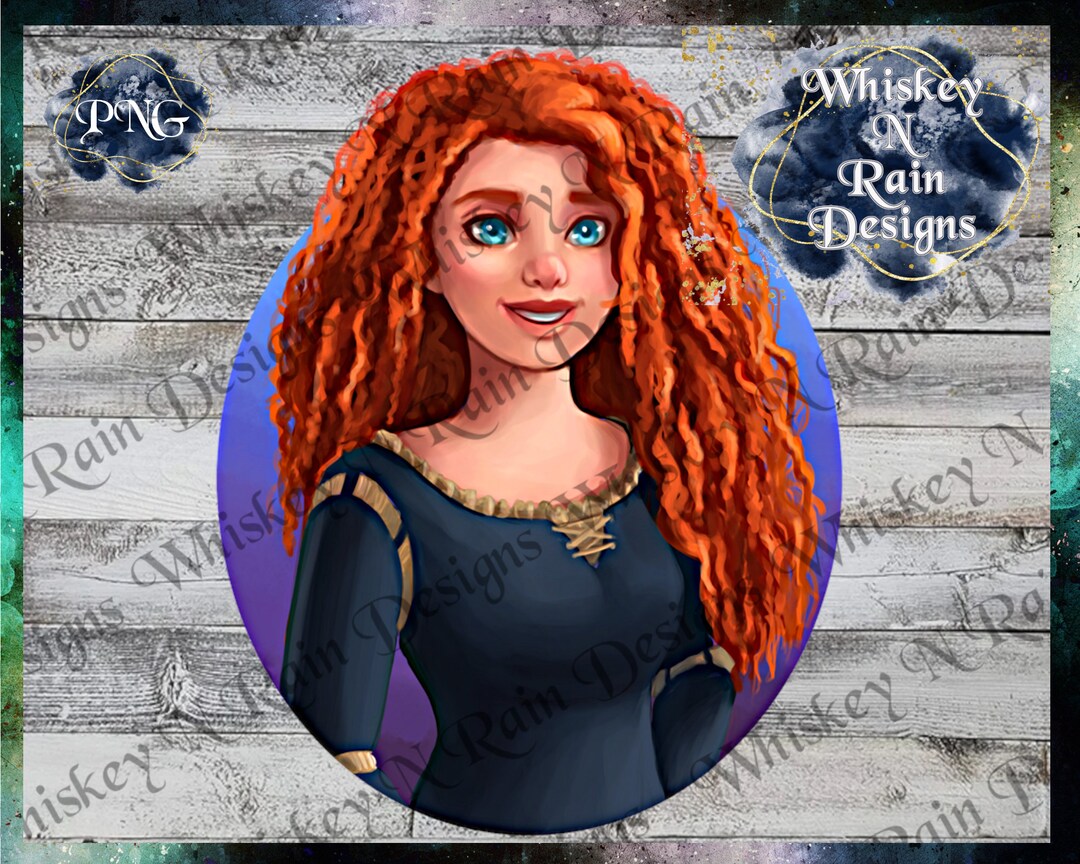 Merida, PNG, Sublimation, Waterslide, Watercolor, Printable Decal ...