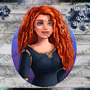 Merida, PNG, Sublimation, Waterslide, Watercolor, Printable Decal ...